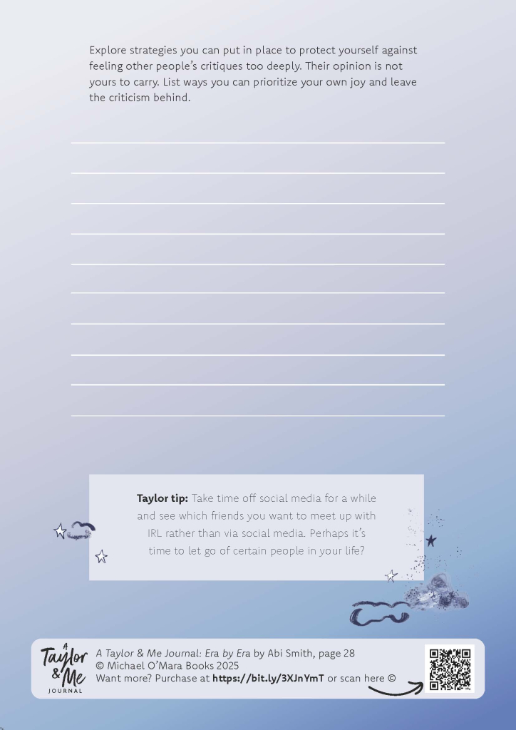 A Taylor & Me Journal - Downloadable pages - Michael O'Mara Books